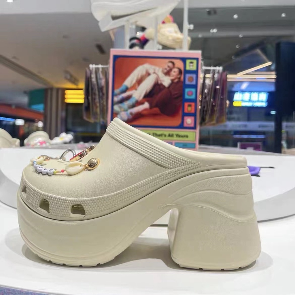 Croc Mermaid Shoes Classic Sandals 9CM High-heeled Women Beach Sandals ...