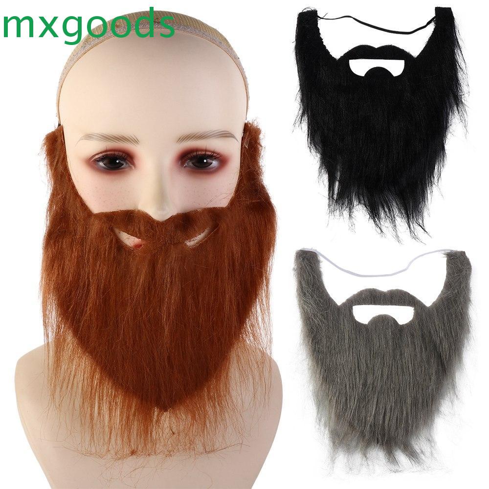 MXGOODS Realistic Fake Beard, Artificial Beard Fake Beard Halloween ...