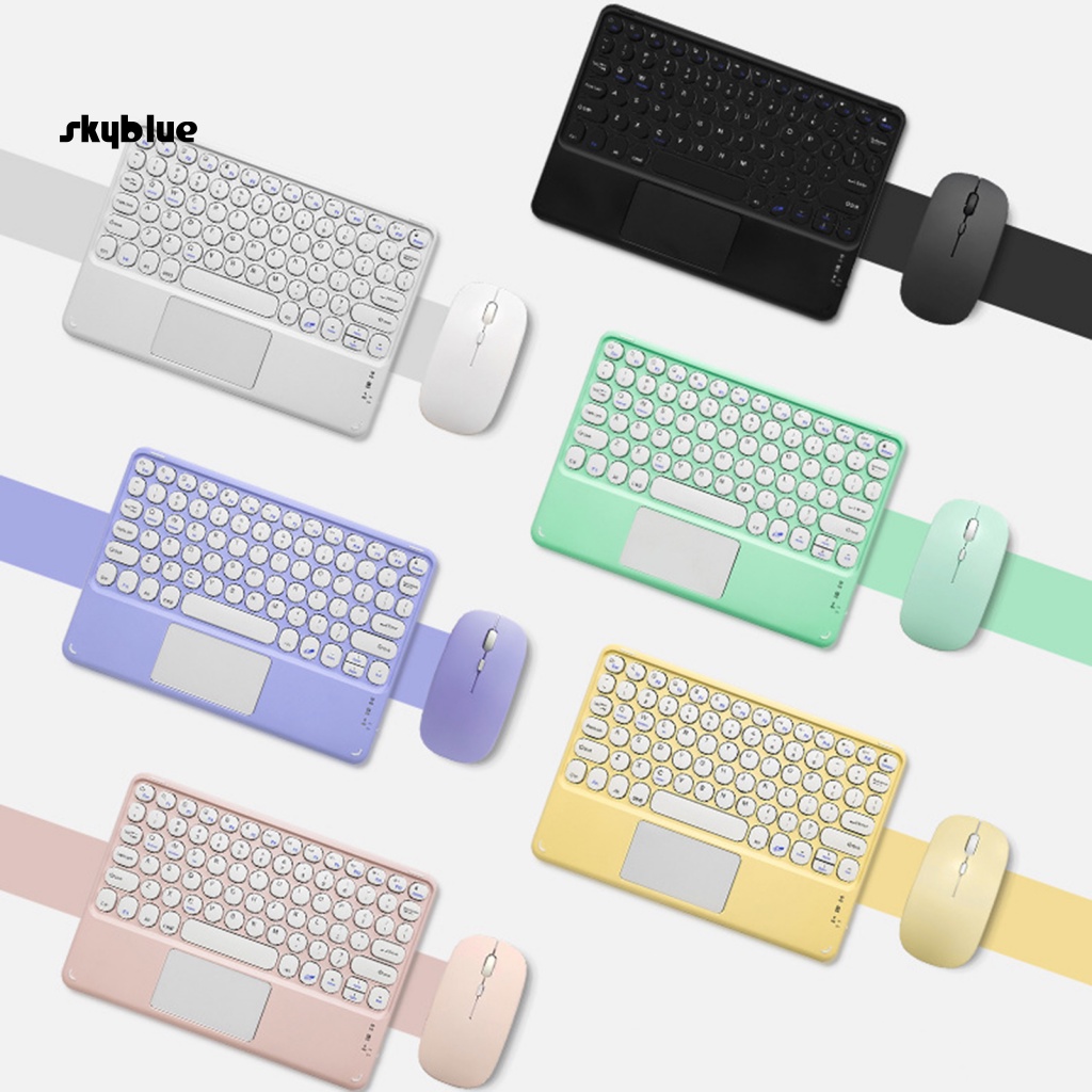 [Sy] Wireless Keyboard Round Keycaps Ergonomic Rechargeable Quick ...