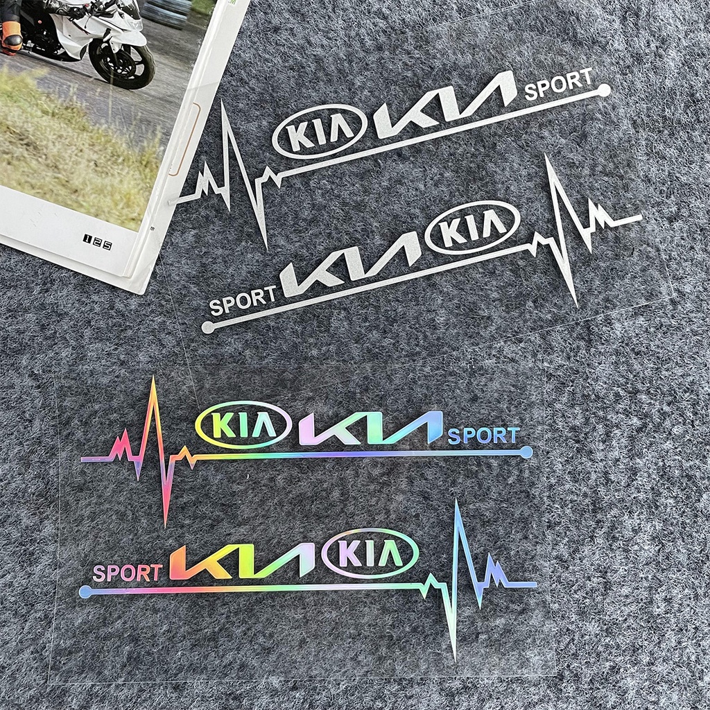 1 Pair Kia Car Laser/Silver Stickers Triangle Windows Side Window ...
