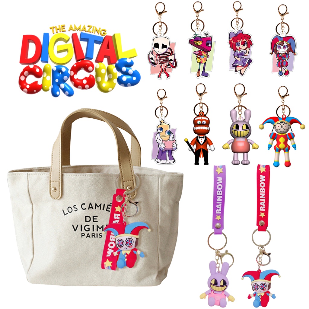 The Amazing Digital Circus Keychain Movie Animation Peripherals Clown ...