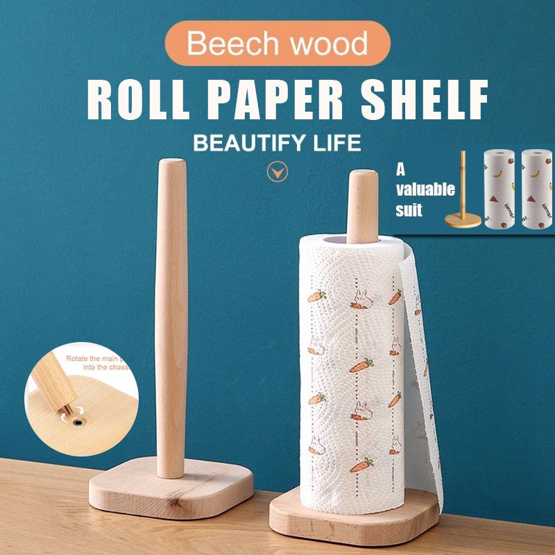 Wooden Paper Towel Holder Tissue Paper Kitchen Tissue Holder Tissue ...