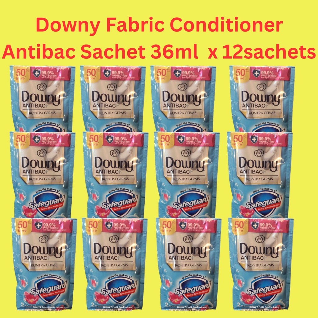 Downy Fabric Conditioner Antibac Sachet 36ml x 12sachets | Shopee ...