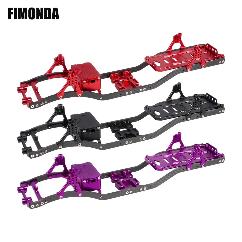 1/10 RC Crawler Chassis with Carbon Fiber Rails Aluminum Brace SCX10 ...