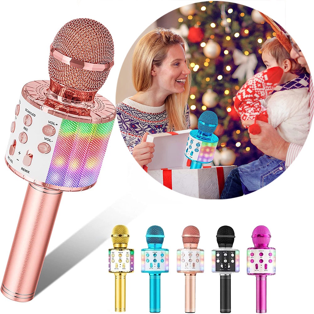 WS858L Magic Bluetooth Karaoke Microphone for Home KTV Wireless Videoke HIFI Mic | Shopee ...