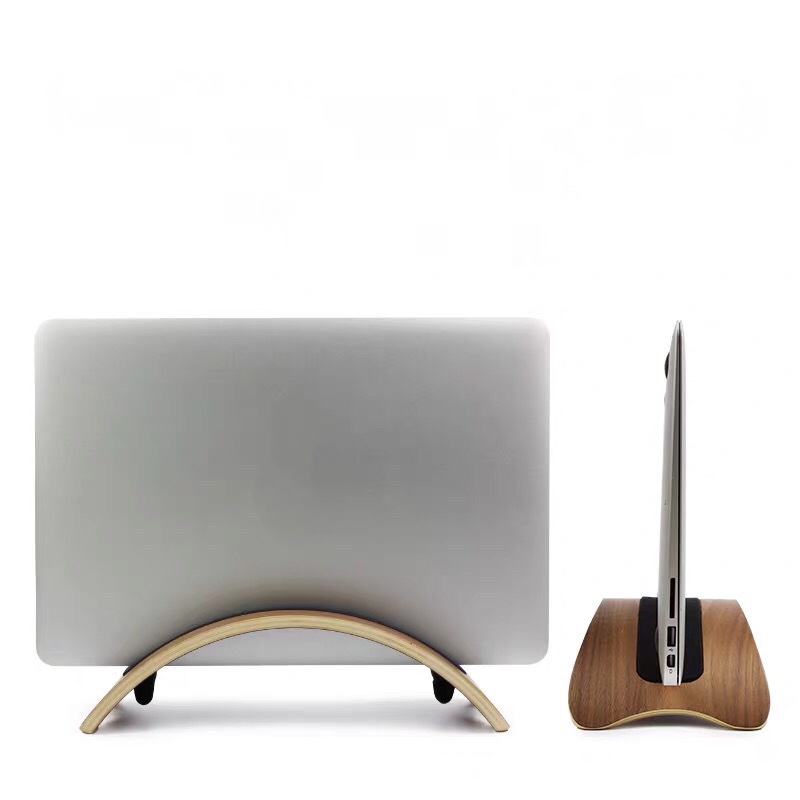 MacBook stand Computer stand Wooden desktop laptop stand Stand Vertical ...
