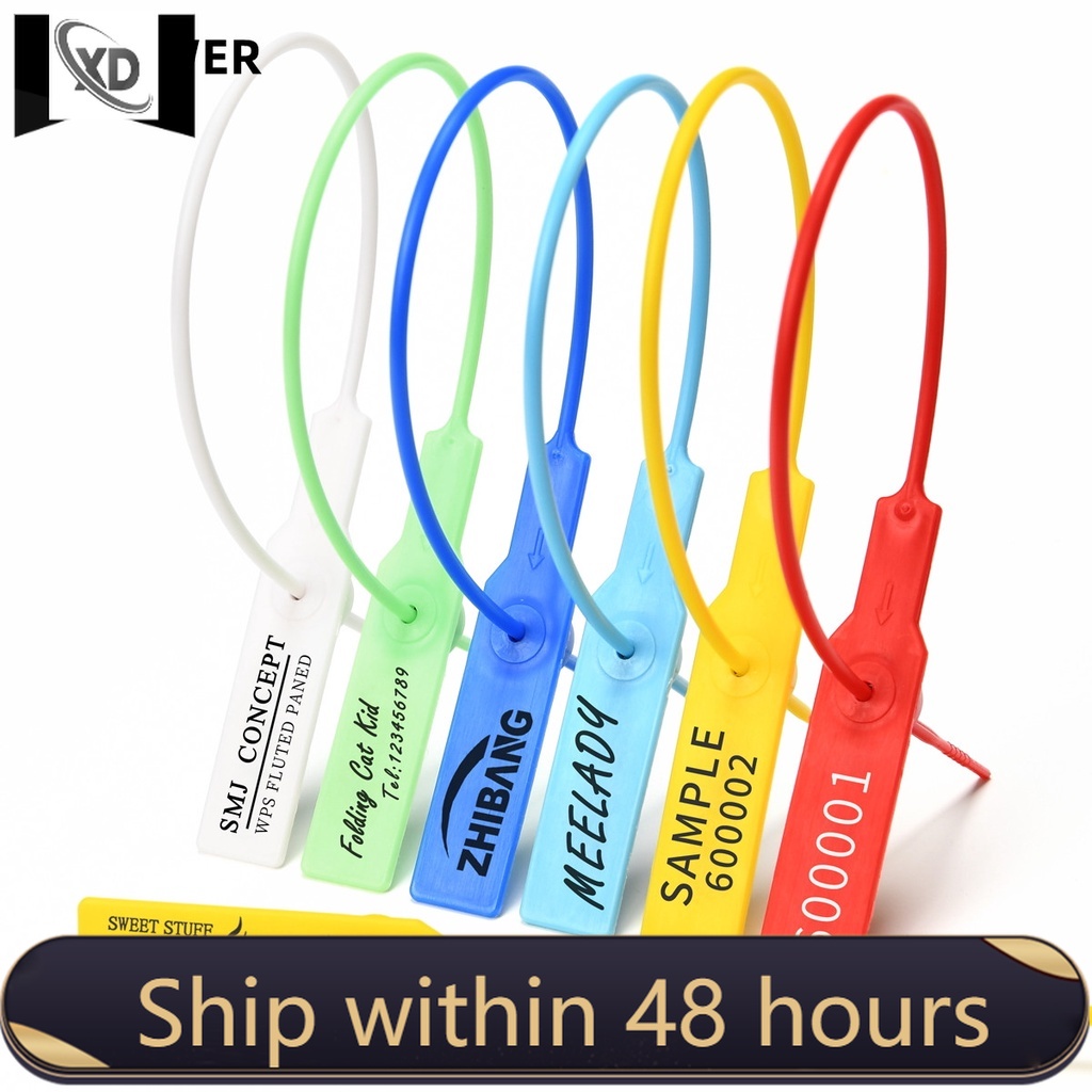 100PCS plastic safety sealing rod label serial number sealing label ...