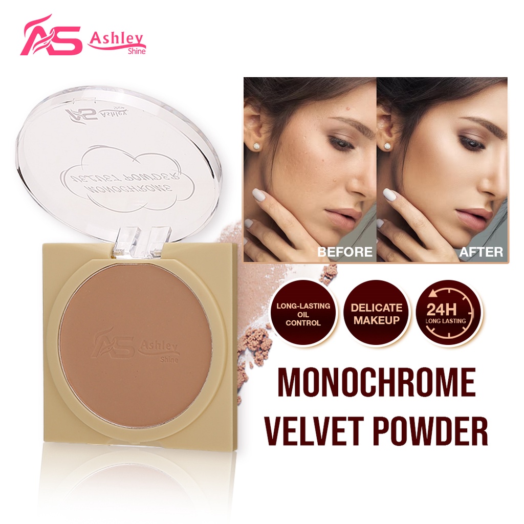 Ashley Shine Oil Control Face Powder 10g Matte Natural Make Up Velvet ...