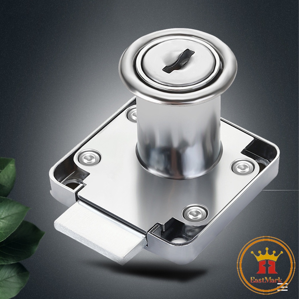 EMark Stainless Steel Drawer Lock with 2 Keys Lock Locker Furniture ...