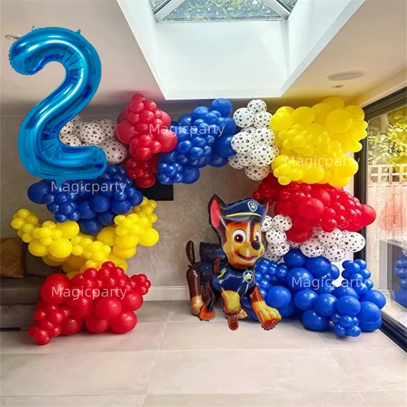 Paw Patrol Balloons Running Chase Blue 32inch 1-9th Number Foil ...