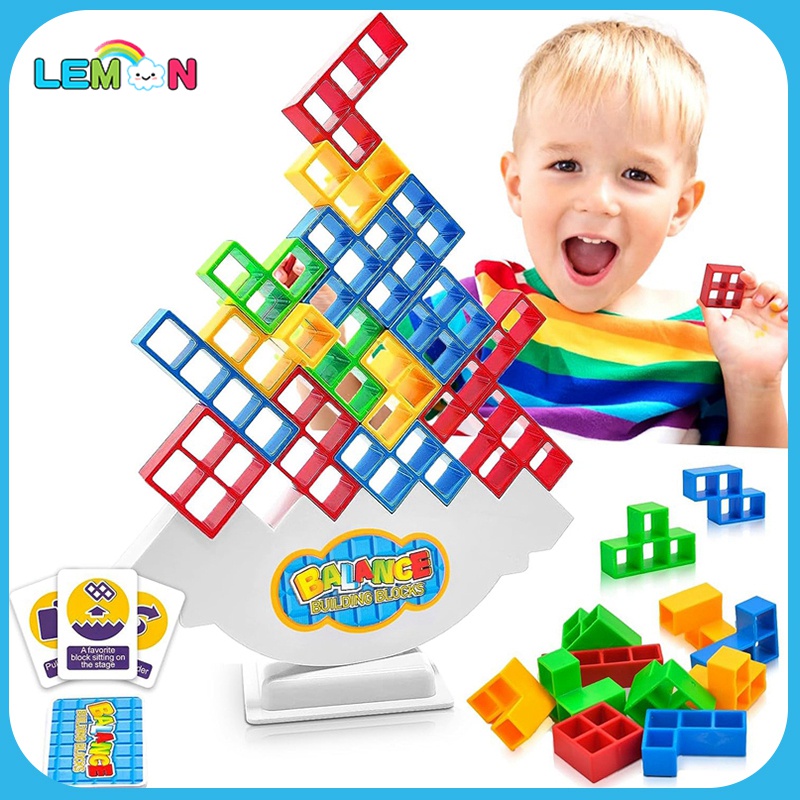 Children Balance Stacking Building Blocks Board Games Toys Desktop ...