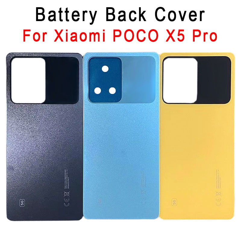 For Xiaomi Poco X5 Pro Battery Cover Back Glass Panel Rear Housing Case ...