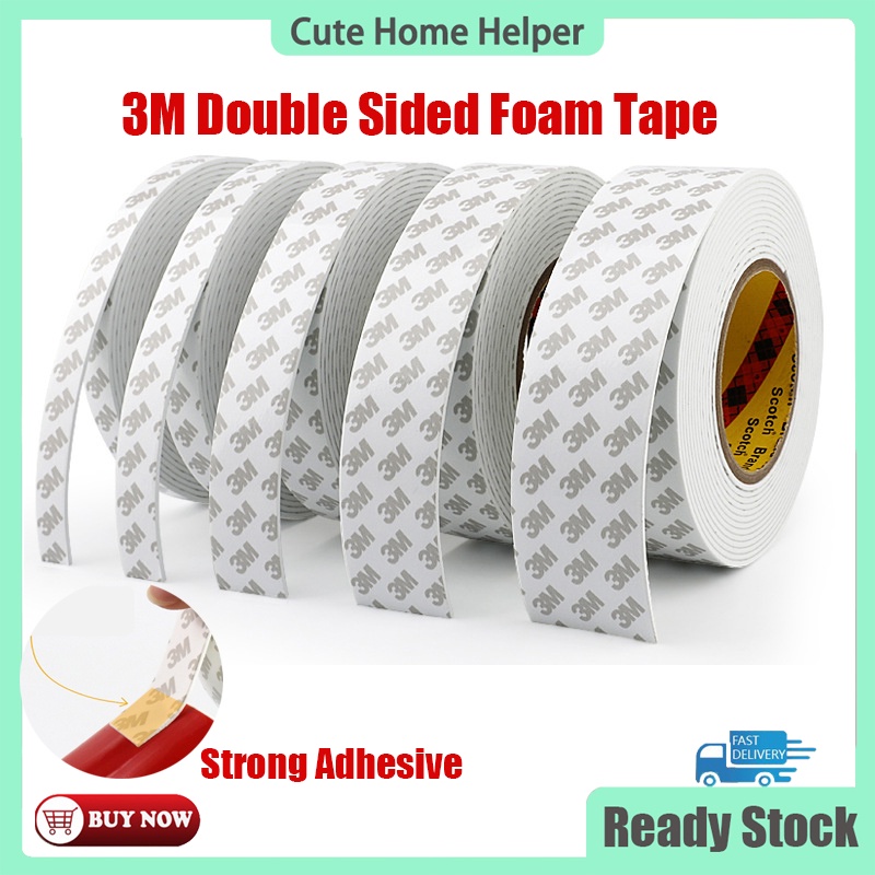 3M Double Sided Foam Tape EVA Foam Sticker White Sponge Mounting Tape Strong Adhesive Tape ...