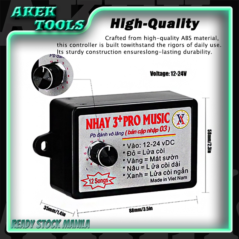 Car Horn Controller Electric Horn Speaker Sound Control Unit with 8/12 ...