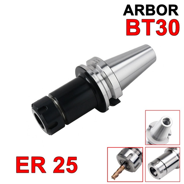 Arbor BT30 ER 25 60 Collet Chuck BT 30 ER25 CNC Milling | Shopee ...