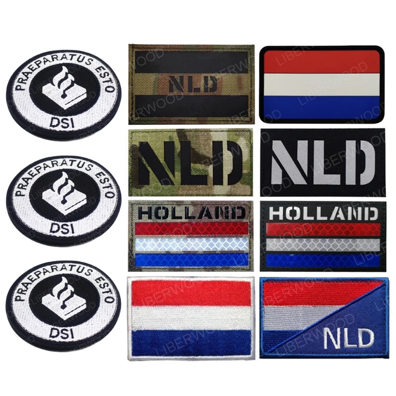 NLD The Netherlands Flag Infrared Reflective IR Patch Badge Holland DSI ...
