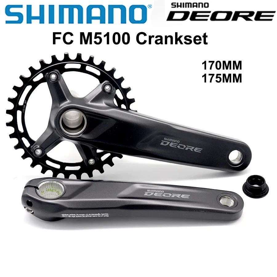 SHIMANO DEORE FC M5100 Crankset M5100 1x11-Speed 11s 11v 32T 175MM 170MM 32T compatiable with ...