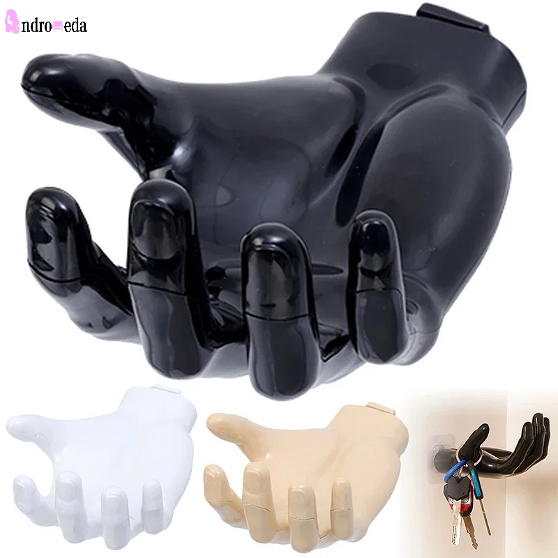 Funny Wall Hook Punch-free Creative Palm Finger Hand Shape Decorative ...