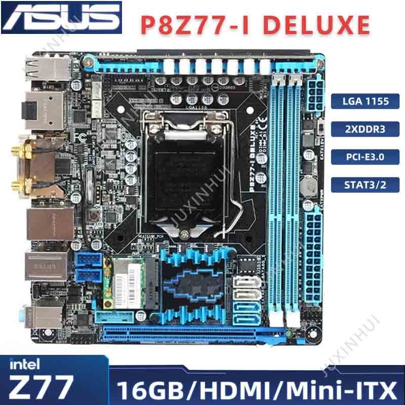 ASUS P8Z77-I DELUXE Motherboard LGA 1155 DDR3 16GB Intel Z77 PCI-E 3.0 Mini-ITX Motherboard ...