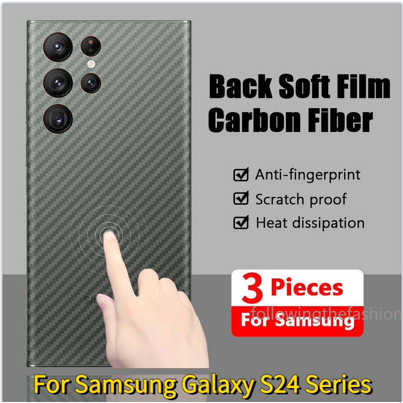Back Carbon Fiber Film For Samsung Galaxy S24 Ultra 5G S24+ S 24 Plus ...