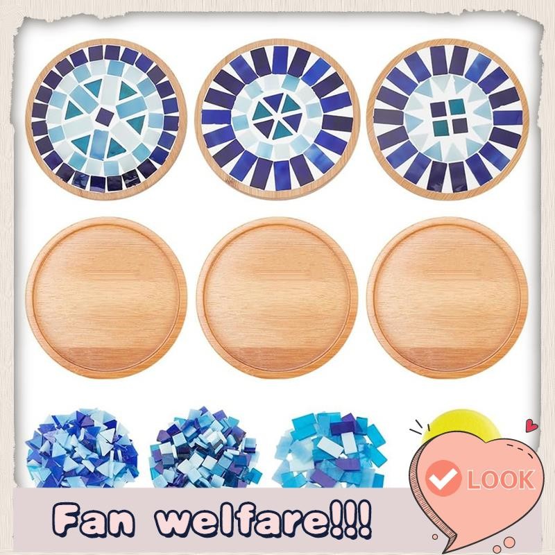 1 Set DIY Mosaic Craft Kit for Adults Beginner,Blue Glass Mosaic Tiles ...
