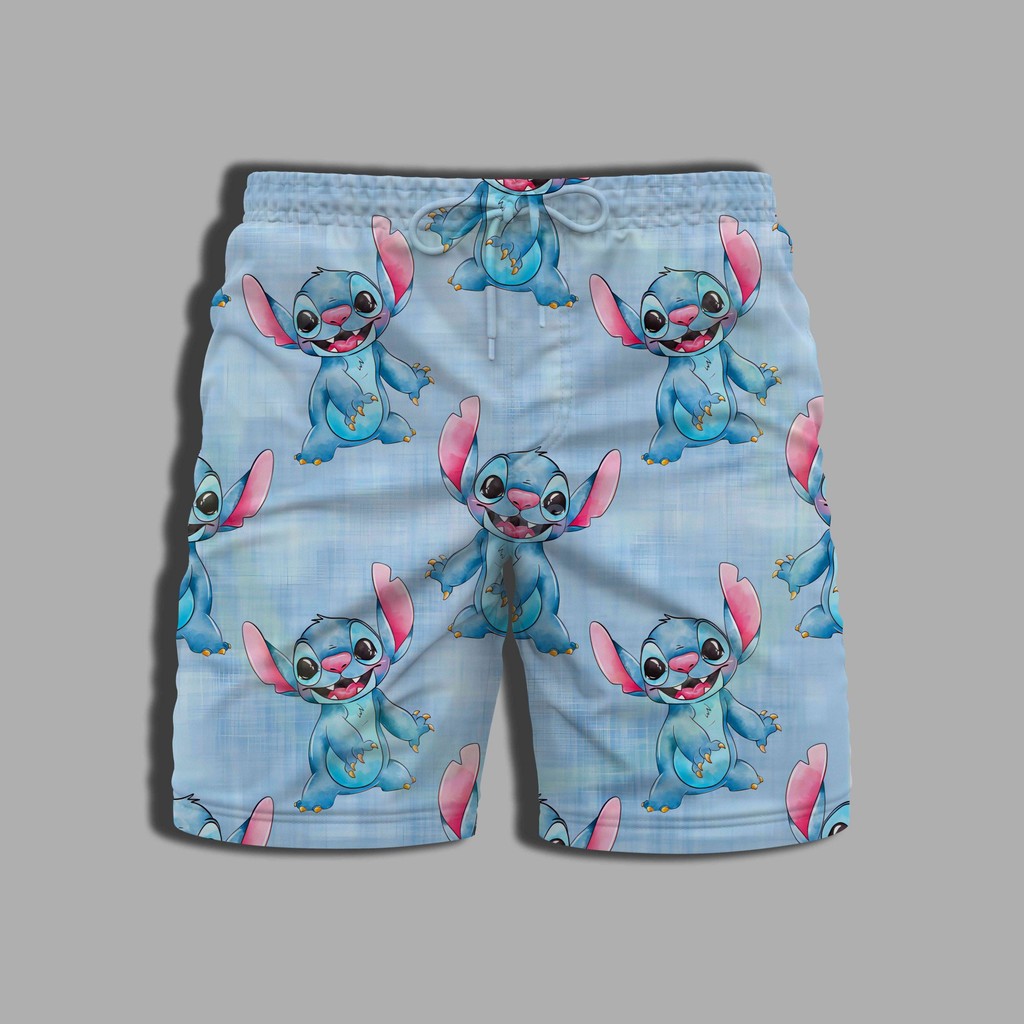 Stitch Men's Shorts New Style Cartoon Swim Trunks Disney 3D Printing ...