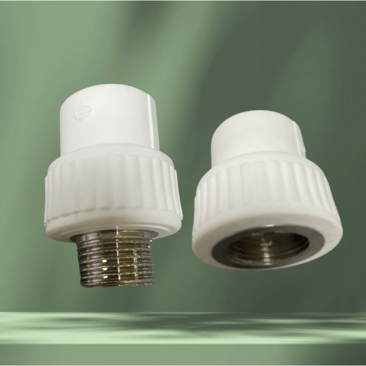 20MM 25MM 32MM MALE FEMALE ADAPTER ADAPTOR PPR FITTINGS WHITE | Shopee ...