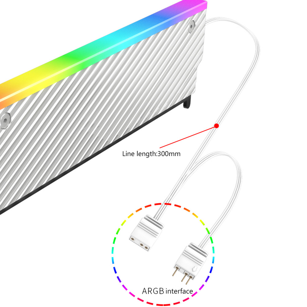 5V 3PIN ARGB DDR Heatsink Aura Sync DDR Memory RAM Cooler with Thermal Silicone Pad for DDR2 ...