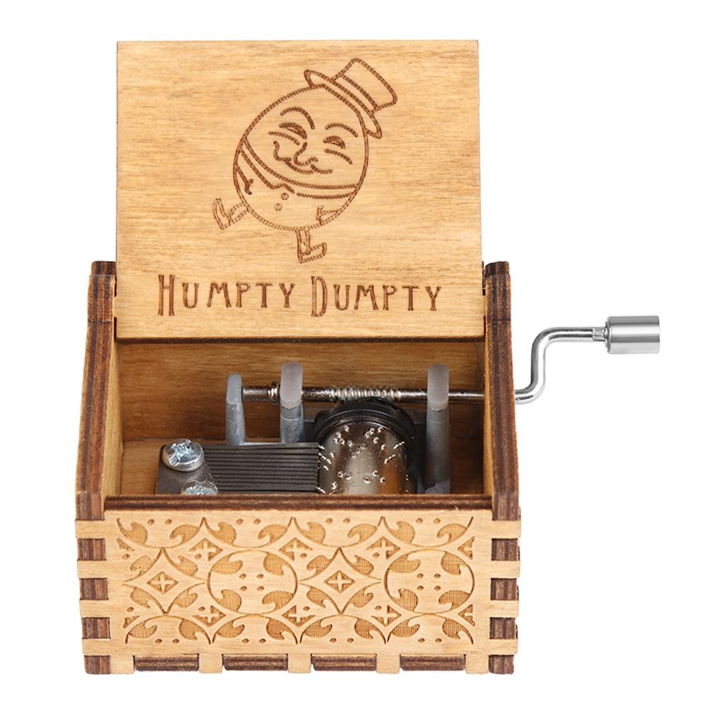 Wooden Hand Crank Music Box TV Series Movie Theme Birthday Holiday Gift ...