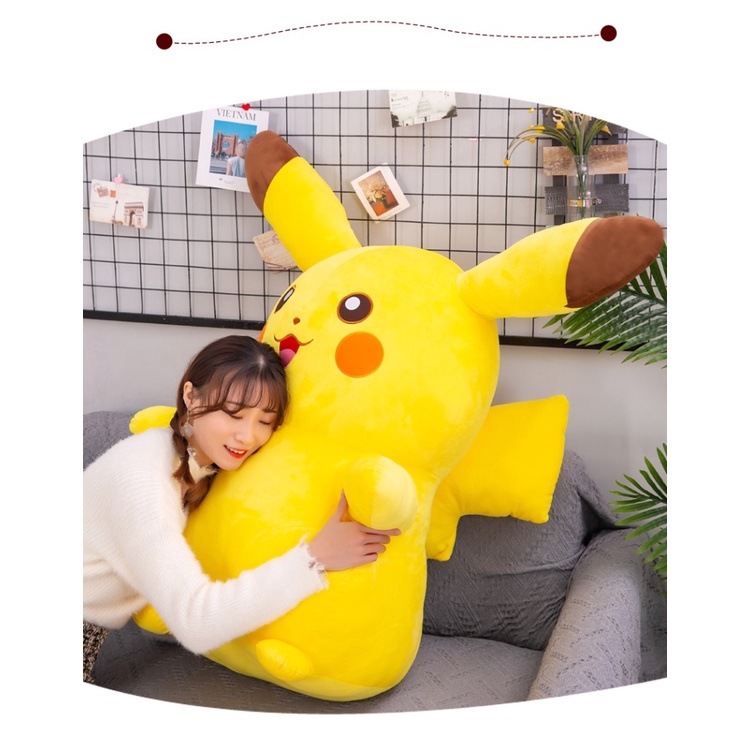 Cute Pikachu Doll Plush Toy Big Doll Grab Doll Children Pikachu Pillow ...