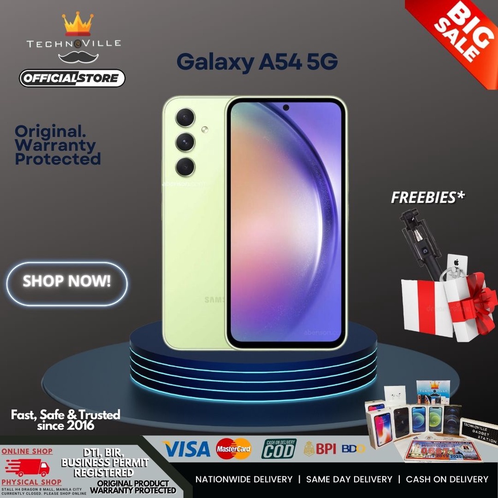 Samsung Galaxy A54 5G with FREEBIES! (1 Year Warranty) | Shopee Philippines