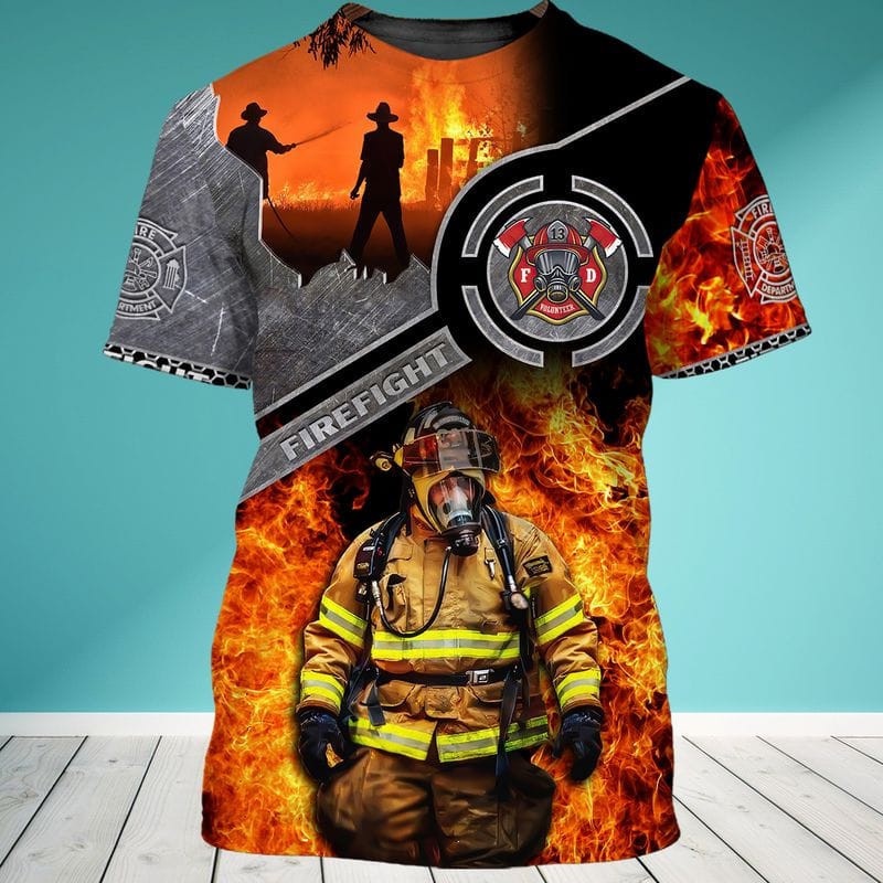 Star Universe Men's loose 3D printed firefighter and Fire Personalized ...