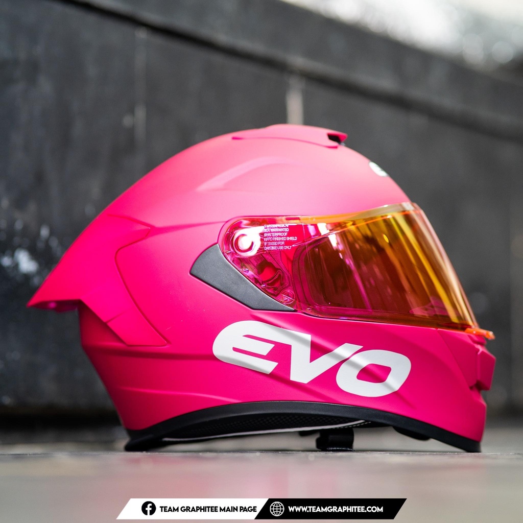 EVO GT PRO MATTE MAGENTA (NON REVO PINK LENS) FULL FACE DUAL VISOR WITH ...