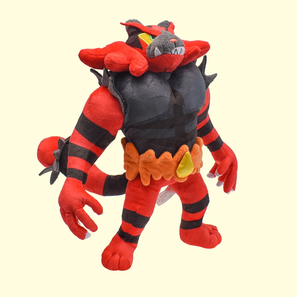 33cm Large Incineroar Stuffed Plush Doll Anime Pokemon Fire Type ...
