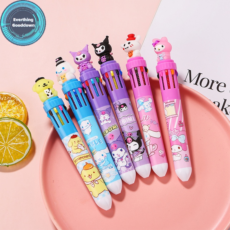 EVERTHING Sanrio Cartoon Ballpoint Pen Kuromi Melody Cinnamoroll ...