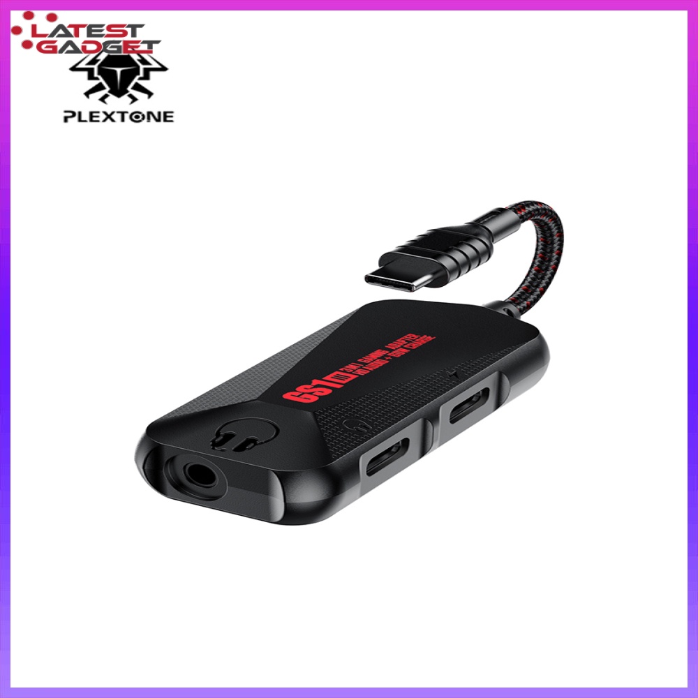 LatestGadget Plextone GS1-3in1 60W Fast Charge Type-C To 3.5mm+Type-C ...