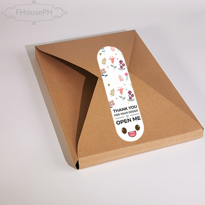 【FH】100PCS/Pack Cute Expression Rectangular Sticker Gift Box Sealing ...