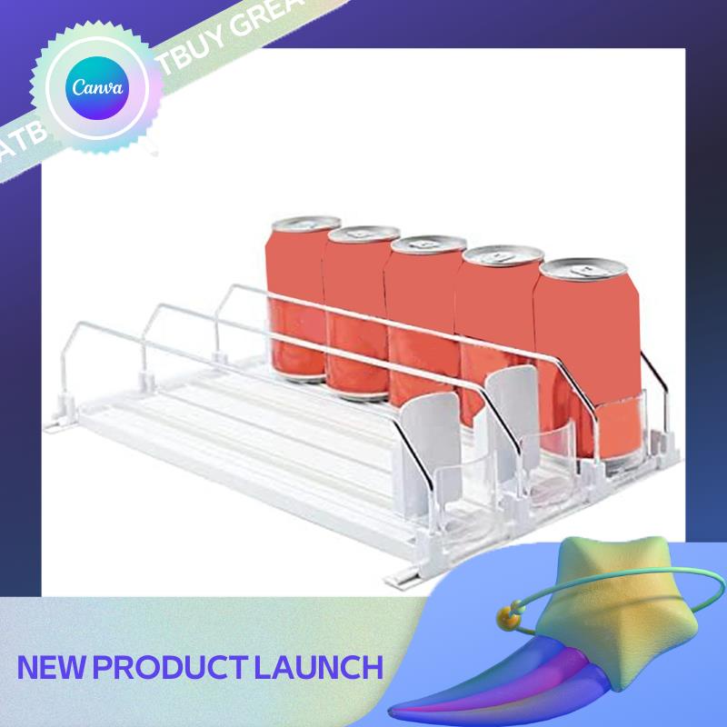 greatbuy Drink Organizer Soda Dispenser White Automatic Pusher Glide ...