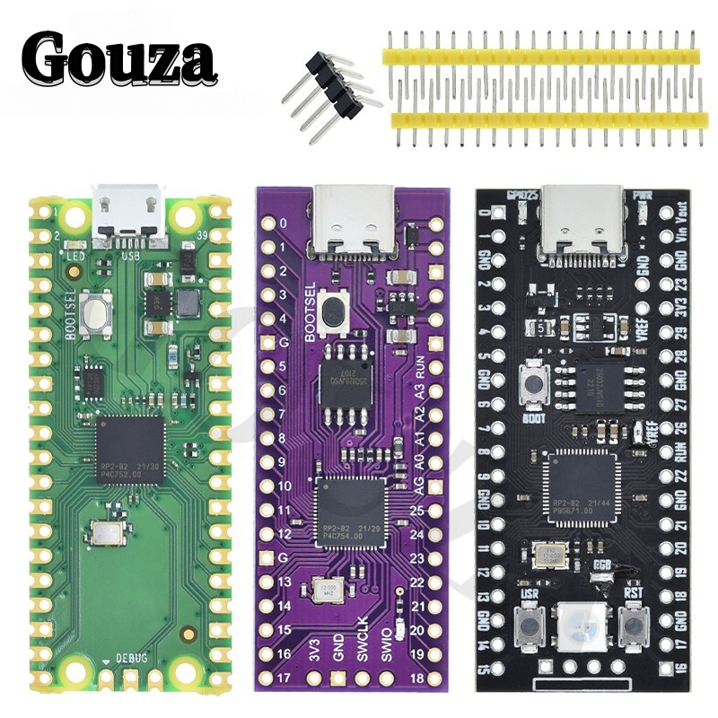 GOUZA Raspberry Pi Pico Board RP2040 Dual-Core 264KB ARM Low-Power Microcomputers High ...