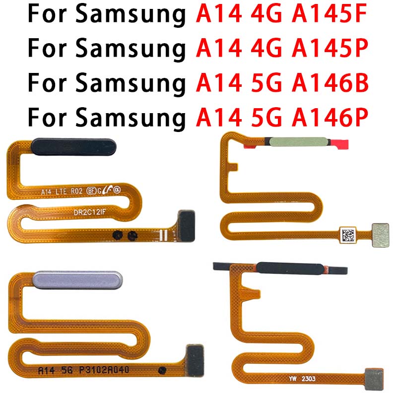 Home Button Fingerprint For Samsung A14 4G A145F A145P / A14 5G A146F ...