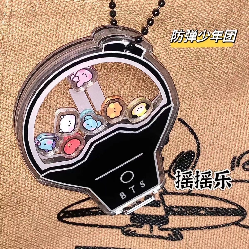Kpop Idol Bangtan Boys Cute Cartoon Rocker Pendant Keychain Key Ring Acrylic Stand | Shopee ...