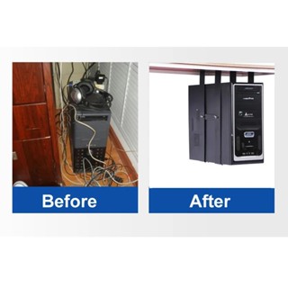 Desk Adjustable Stand Lift Computer Mainframe Hanger Host Box Bracket ...