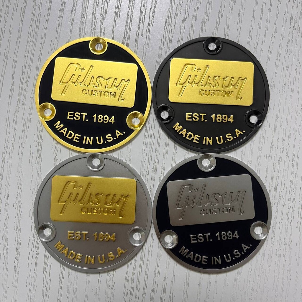 Custom Gibson Les Paul Guitar EST1894 Type Neck Plate Back Metal Cover ...