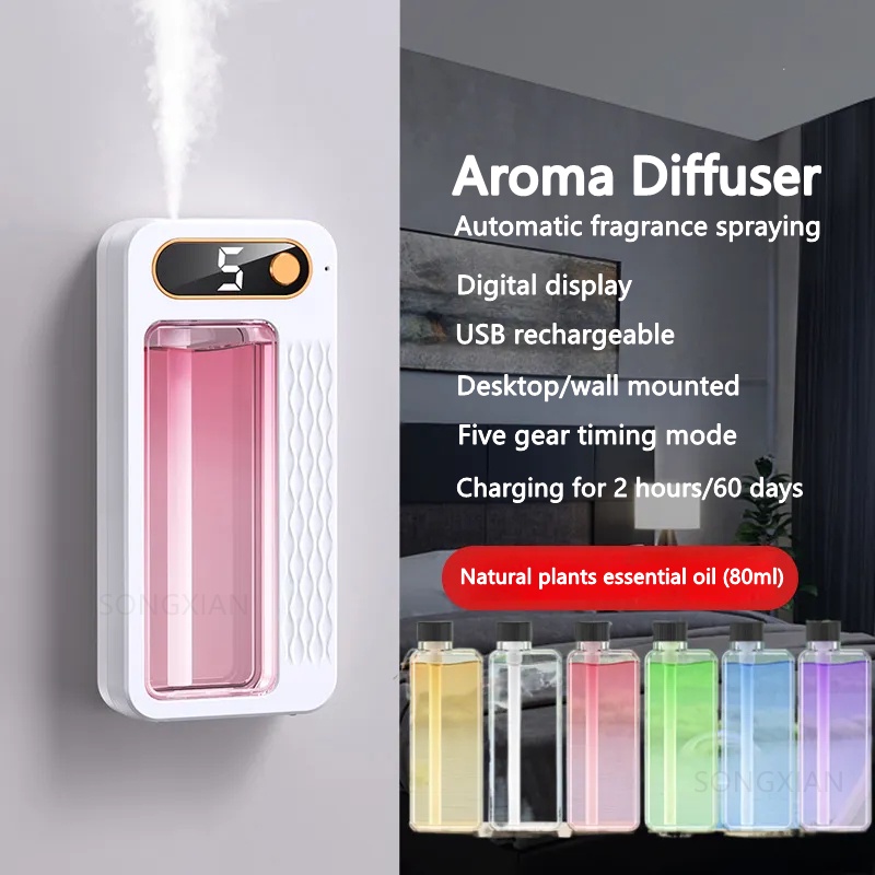 Automatic Aromatherapy Machine Aroma Diffuser 80ml Essential Oil Air ...