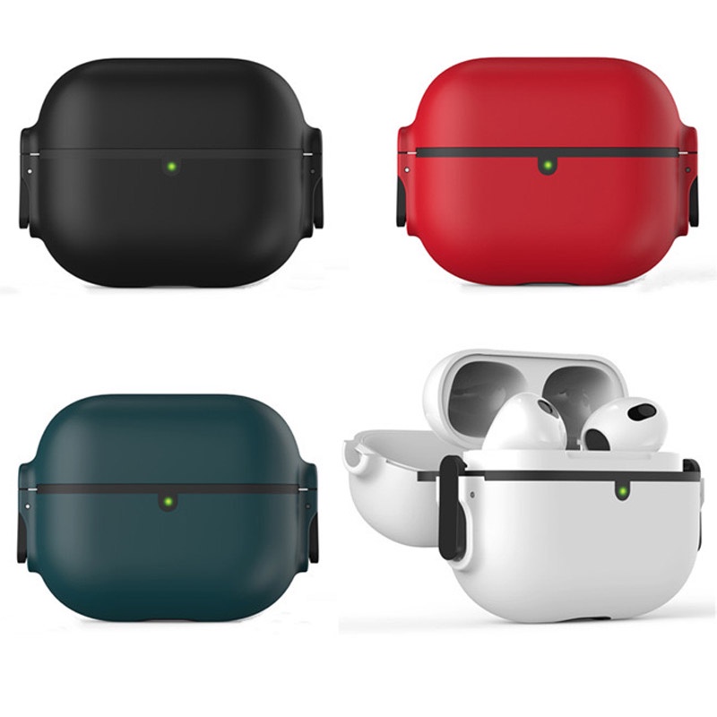 Hard Soft Shell Protective Cover Double Secure Lock Case For AirPods ...