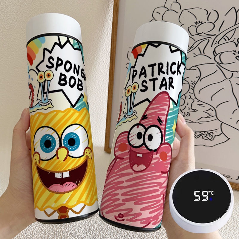 SpongeBob Patrick Star Smart Thermos Cup Temperature Display Water Cup ...