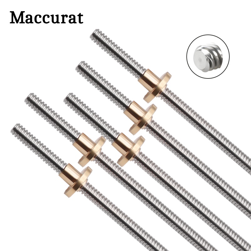 T8 Lead Screw OD 8mm Pitch 2mm Lead 2mm/8mm 150mm 200mm 250mm 300mm ...