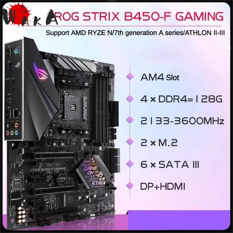 USED 90% NEW ASUS ROG STRIX B450-F GAMING Motherboard Socket AM4 DDR4 ...