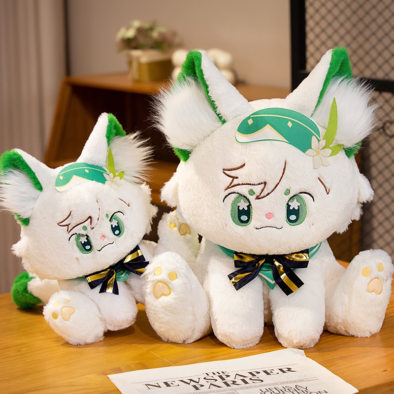 32-44cm Genshin Impact Wanderer Cat Plush Toys Barbatos Stuffed Dolls ...