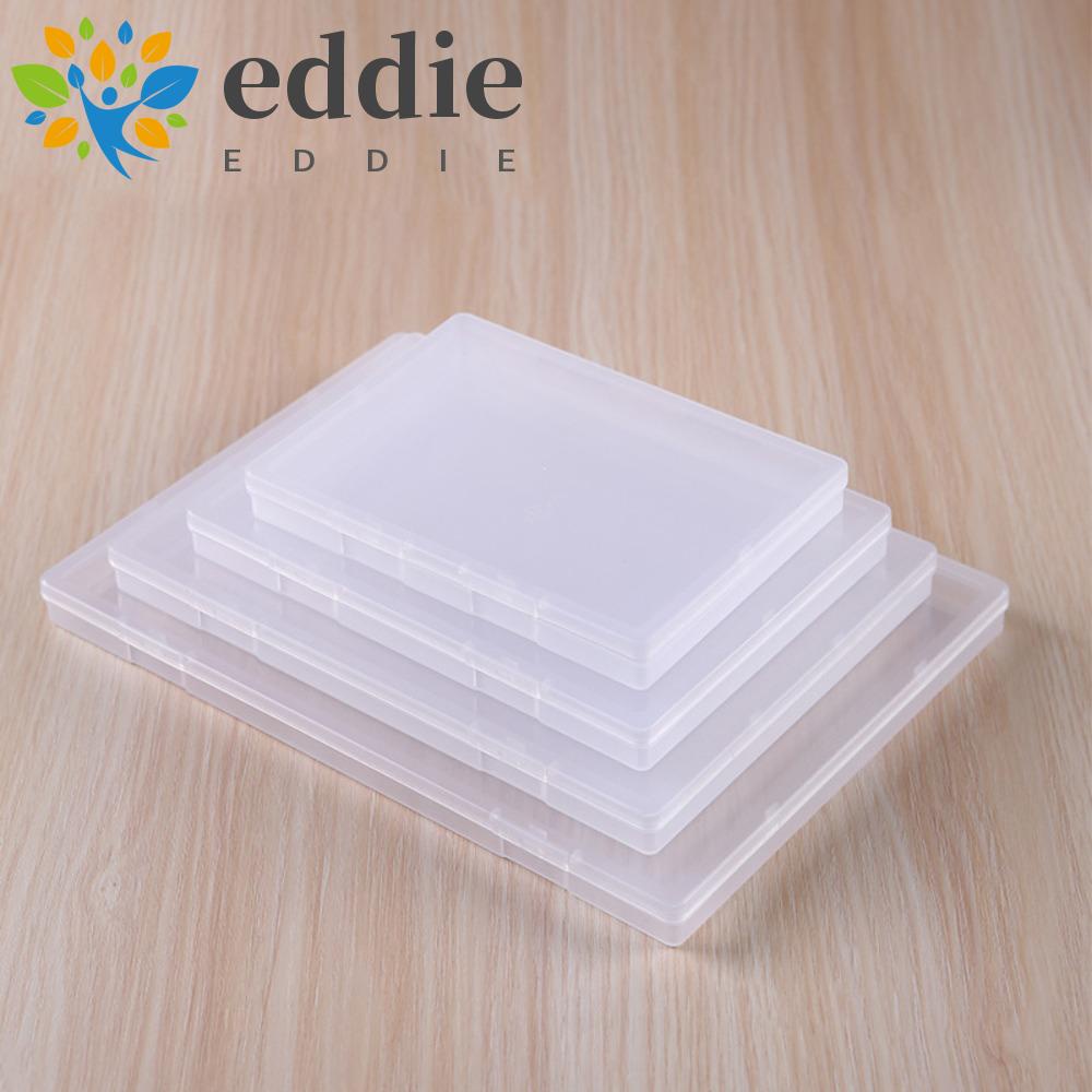 26EDIE Rectangular Plastic Clear Storage Box, Container Case Flat ...